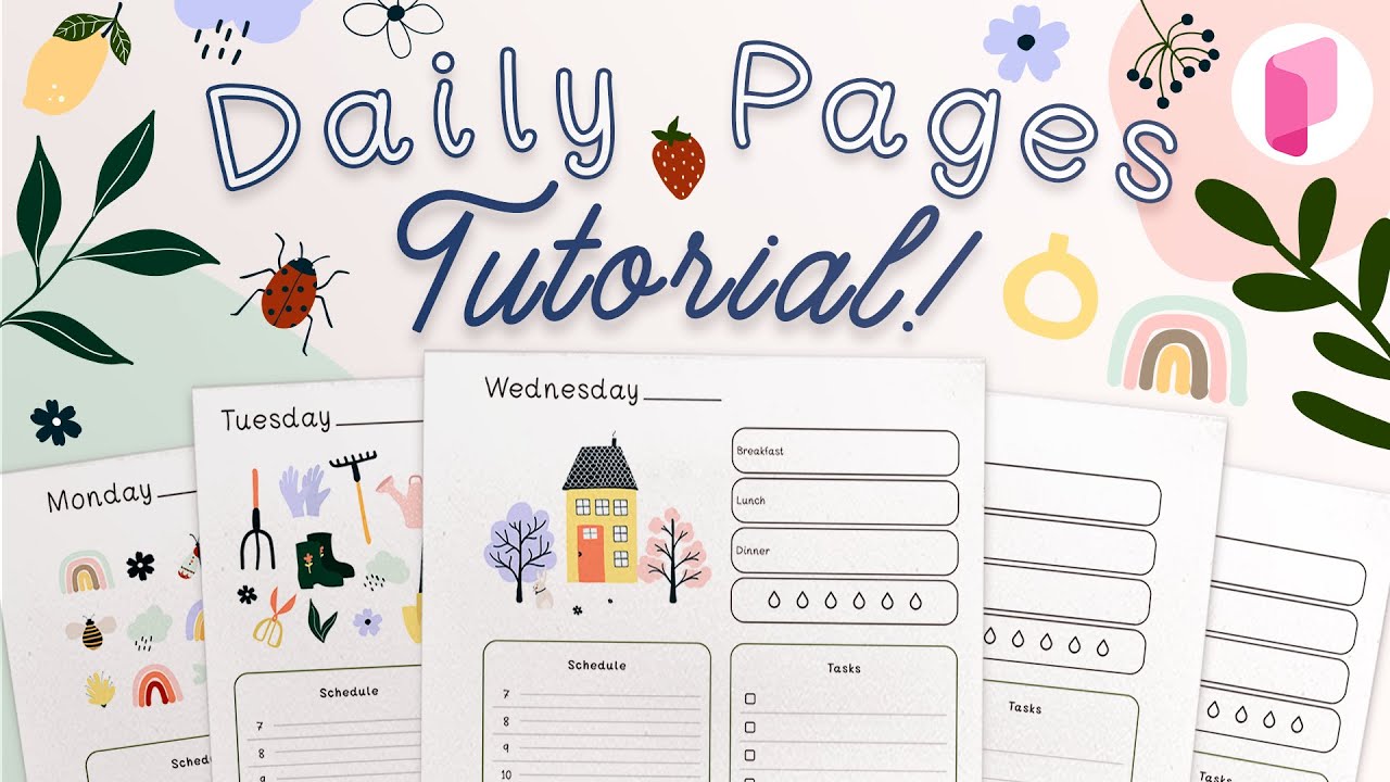Multiple Daily Pages Tutorial - For Commercial Use - Abstract Spring ...