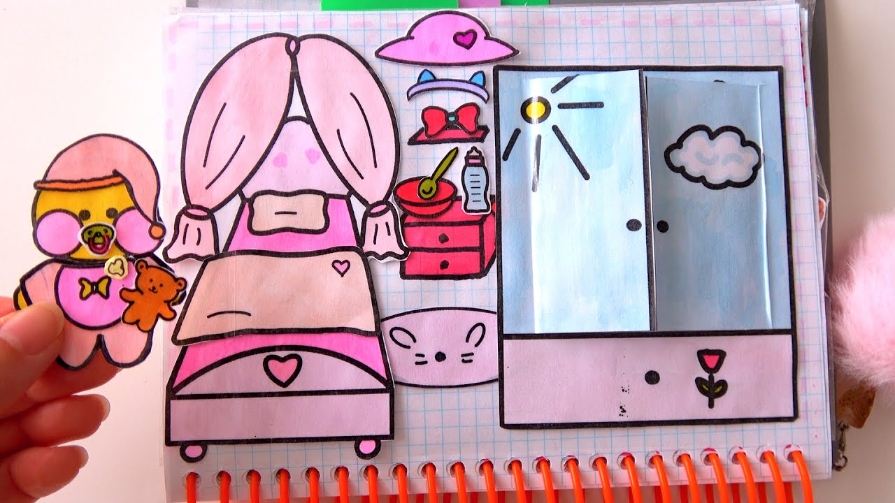 [🌸paper diy🌸] make paper bedroom, kitchen and babyduck on ipad 🐥 ...