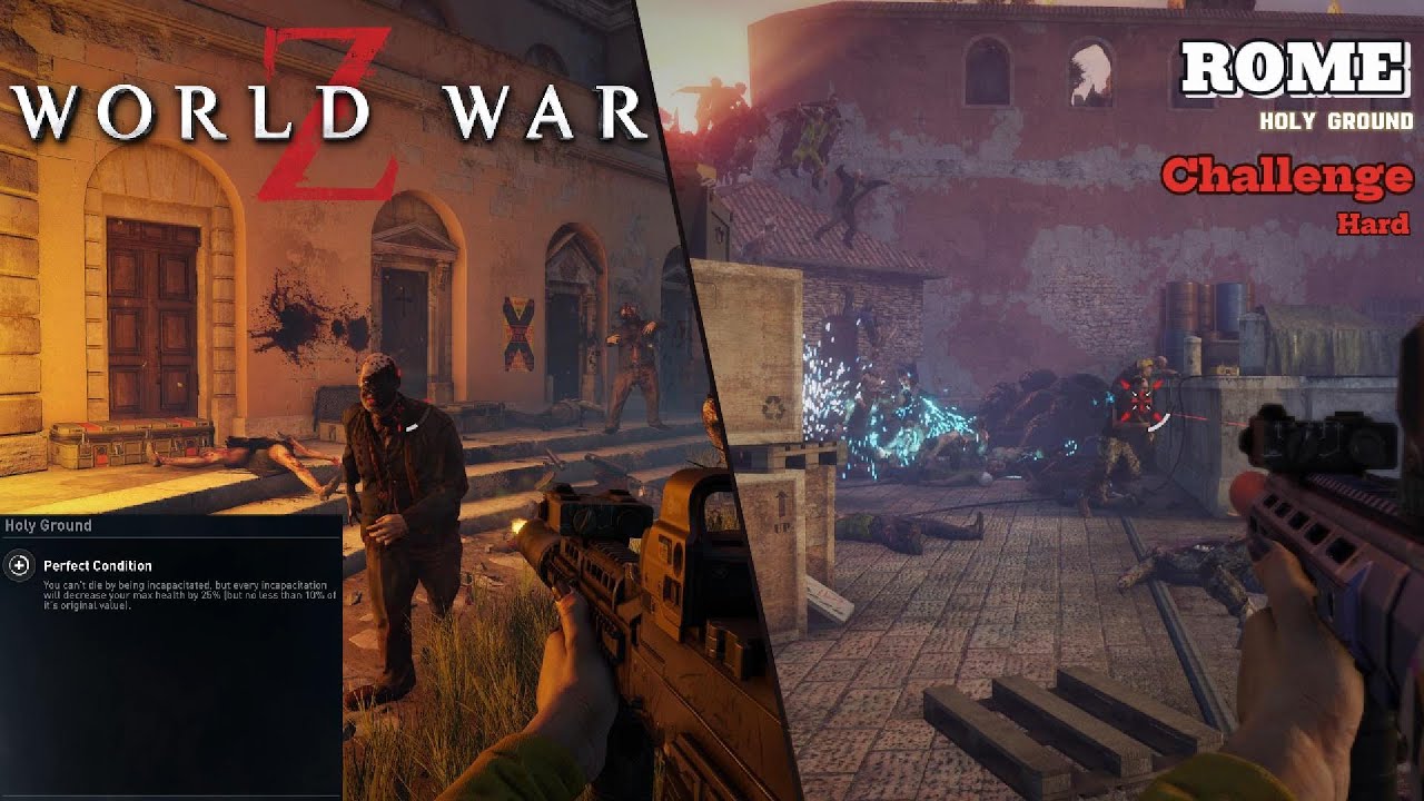 World War Z CHALLENGE Gameplay | ROME Holy Ground |POV| - YouTube