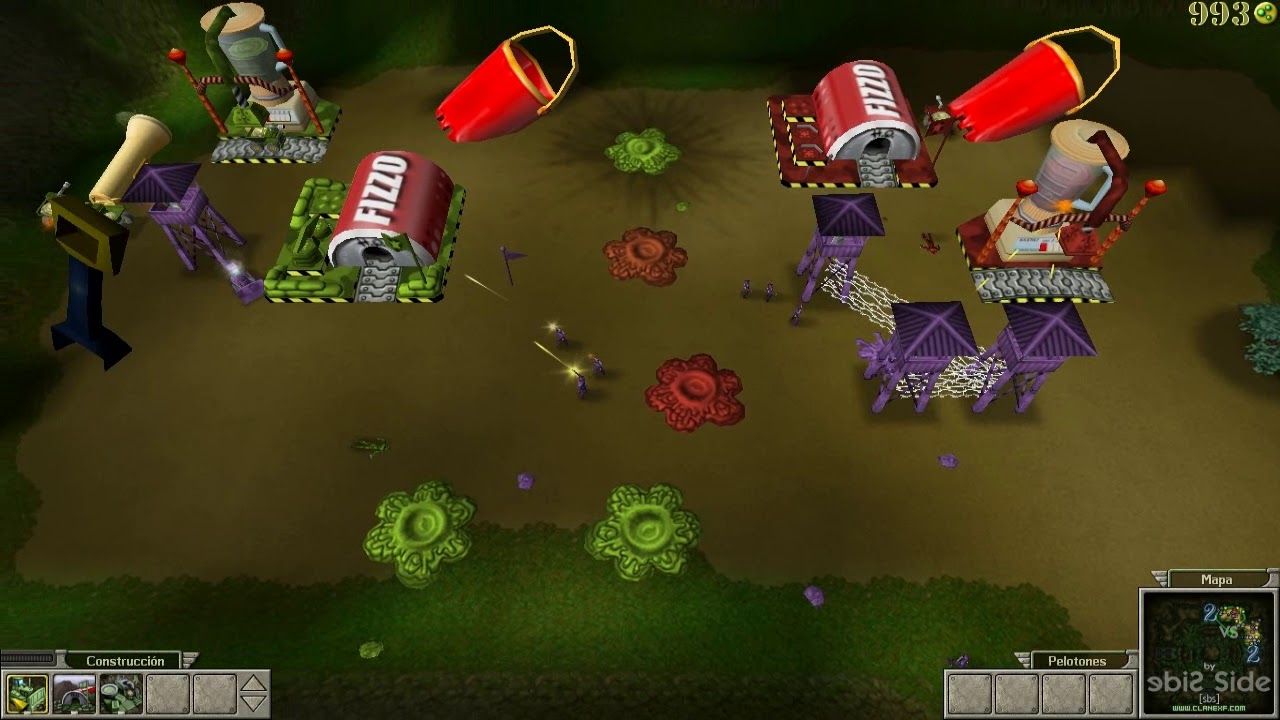 Army Men RTS Map ExF 2vs2 SbS - YouTube