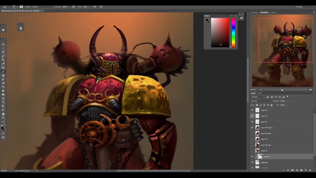 Mandragore Carrion speed paint (Warhammer 40k fanart) - YouTube