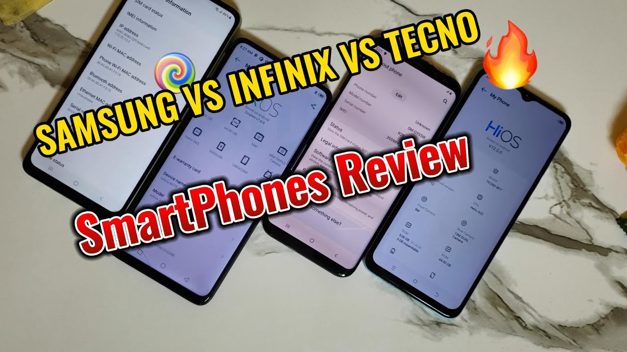 Samsung vs. infinix v's techno review#samsung #tecnomobile # ...
