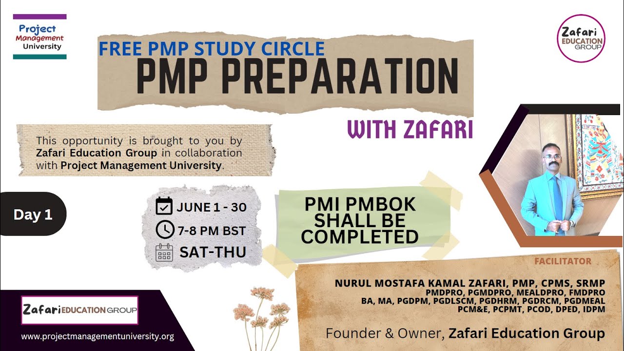 PMP Study Circle, Day 1 | PMP Preparation | Project Management | Zafari ...