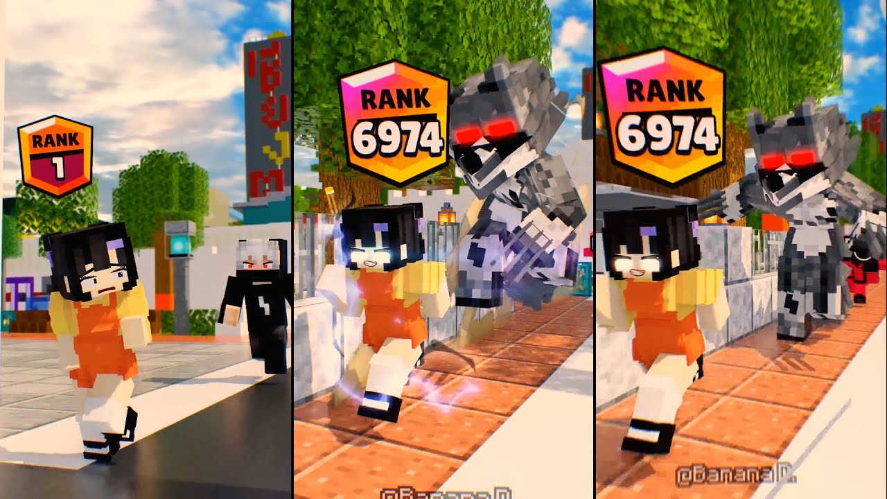 Minecraft - Squid girl VS Runner Rank6974 Running battle ENDING3 Become ...
