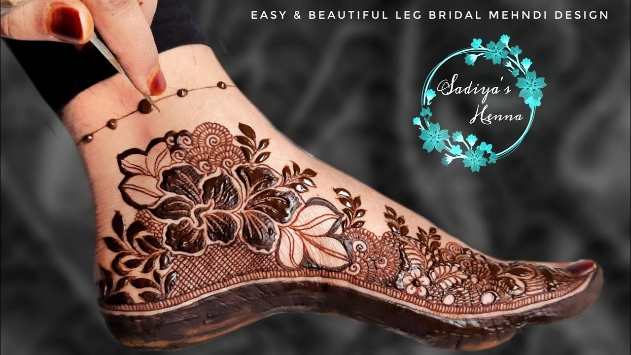 Leg Mehndi Design bridal | Feet Bridal Mehndi |Dulhan mehndi |easy leg ...