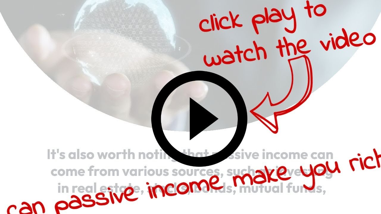 Can Passive Income Make You Rich - YouTube