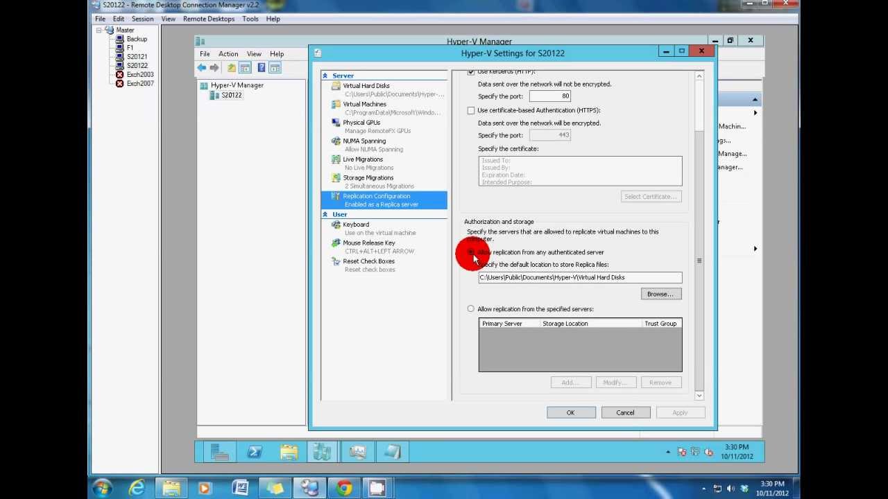 Windows Server 2012 Virtualization Replication - YouTube