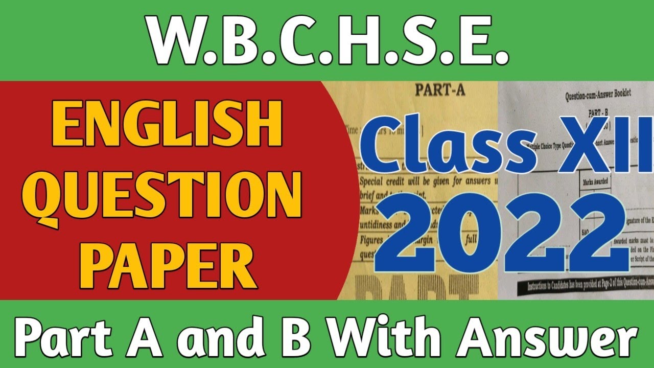 wb class 12 english question paper 2022 with answer || wb hs english ...