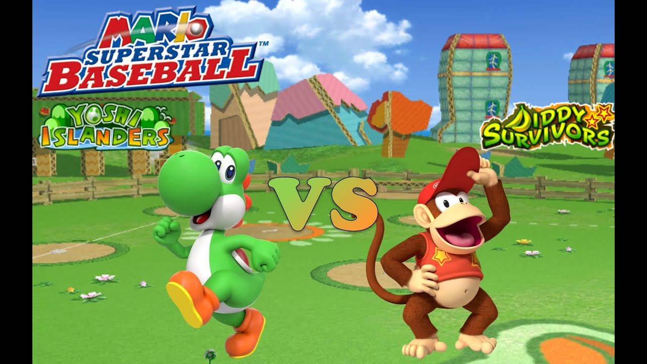 Mario Superstar Baseball - Yoshi Islanders vs Diddy Survivors - Yoshi ...