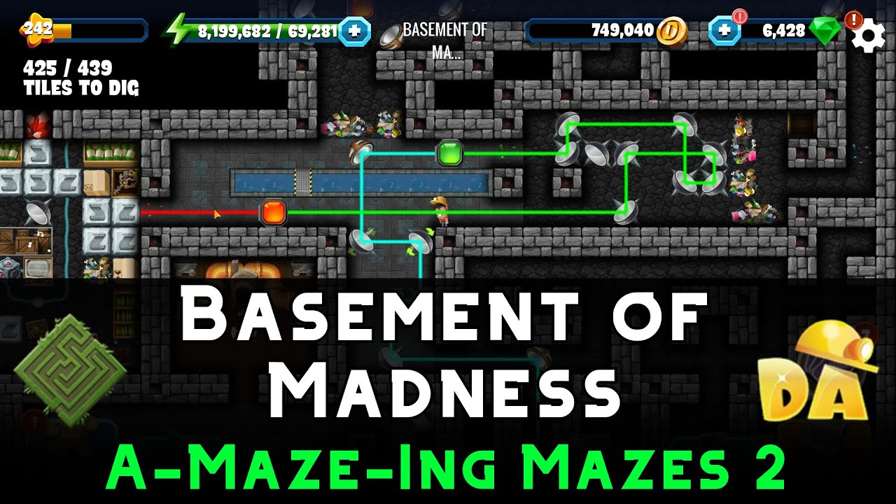 Basement of Madness | A-Maze-Ing Mazes 2 #3 | Diggy's Adventure - YouTube