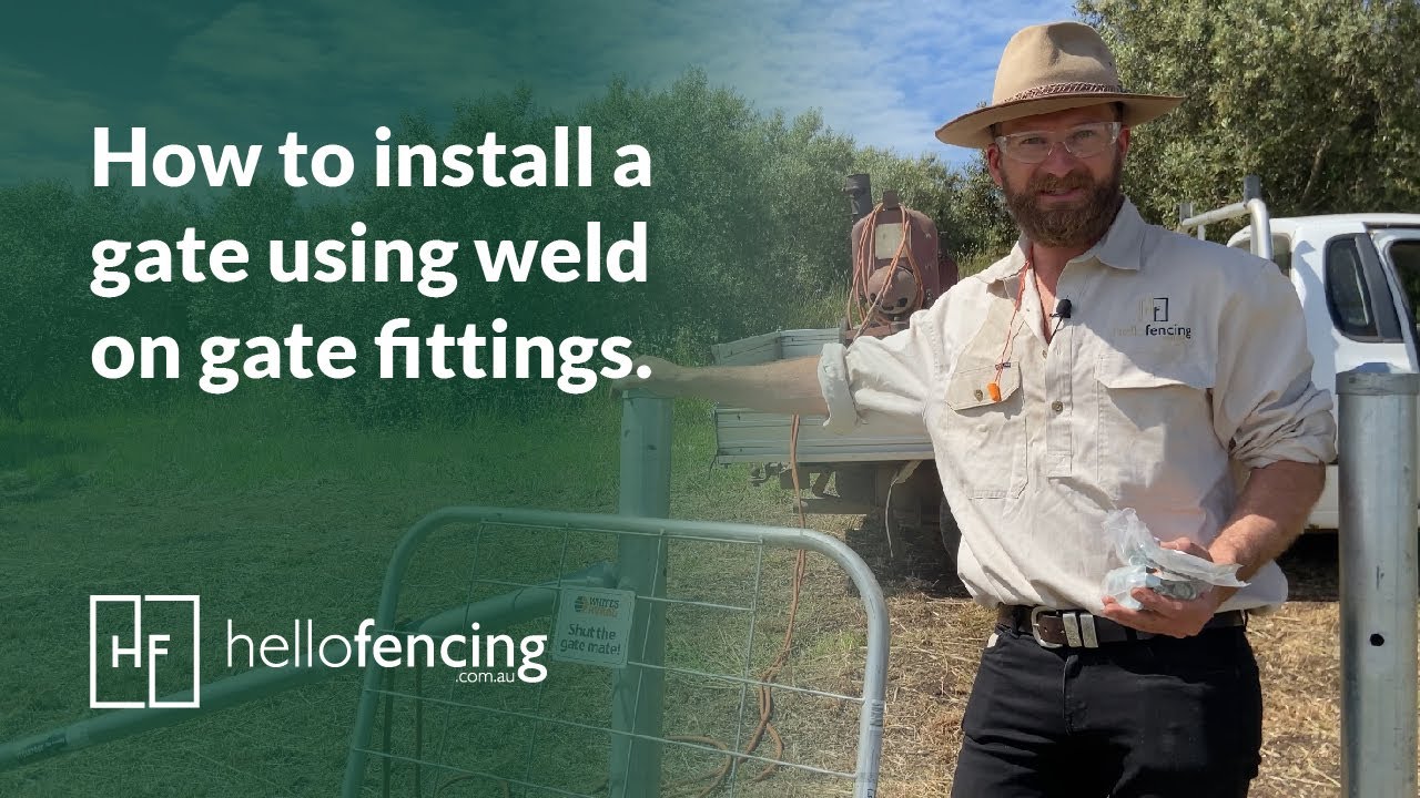 How to install a gate using weld on gate fittings - YouTube