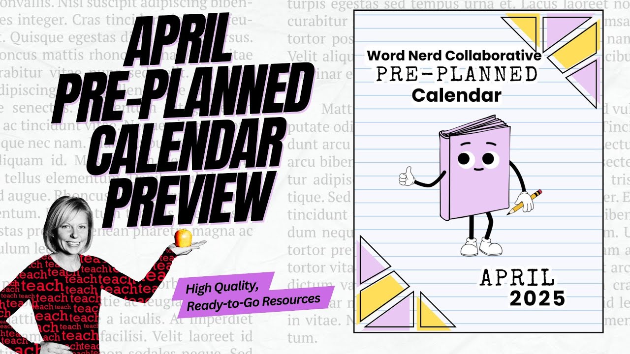 April Pre Planned Calendar Walk Through - YouTube