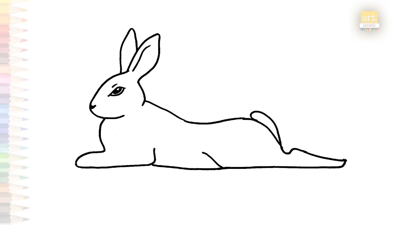 Easy rabbit drawing | Animal drawing tutorials | How to draw A Rabbit ...