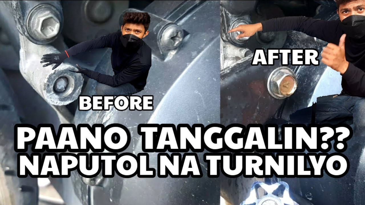 Paano tanggalin ang turnilyo na naputol sa kabitan ng tambutso ng Mio i ...