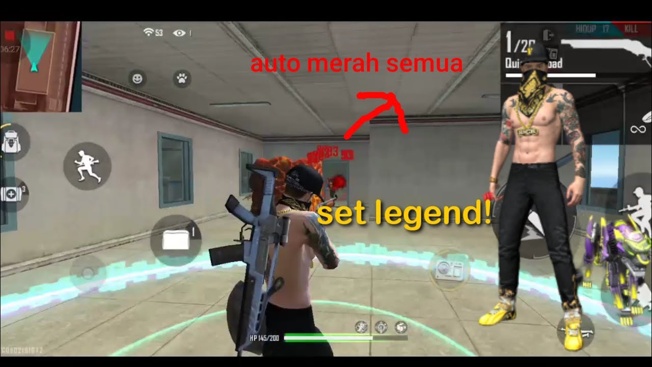 PECAHIN PALA ORANG PAKAI SET LETDA HYPER|FREE FIRE BATTLEGROUND - YouTube