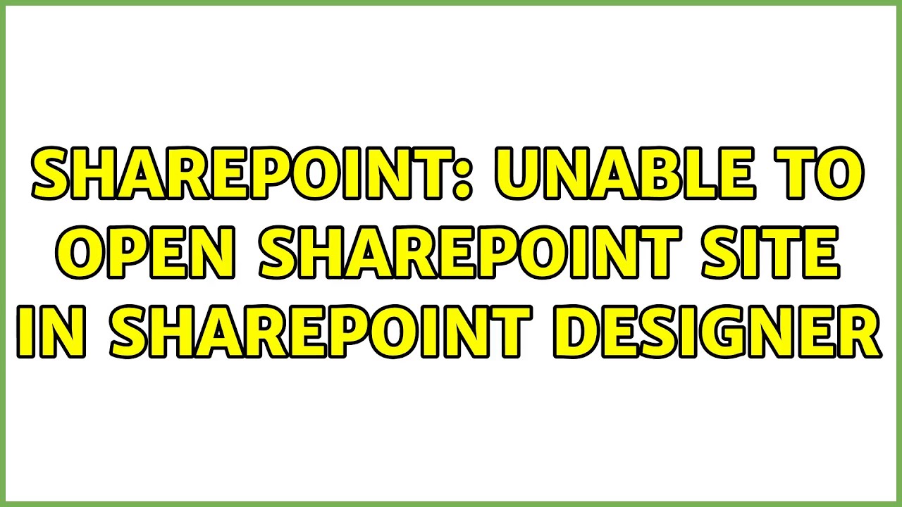 Sharepoint Unable To Open SharePoint Site In SharePoint Designer 3 sharepoint-unable-to-open-sharepoint-site-in-sharepoint-designer-3
