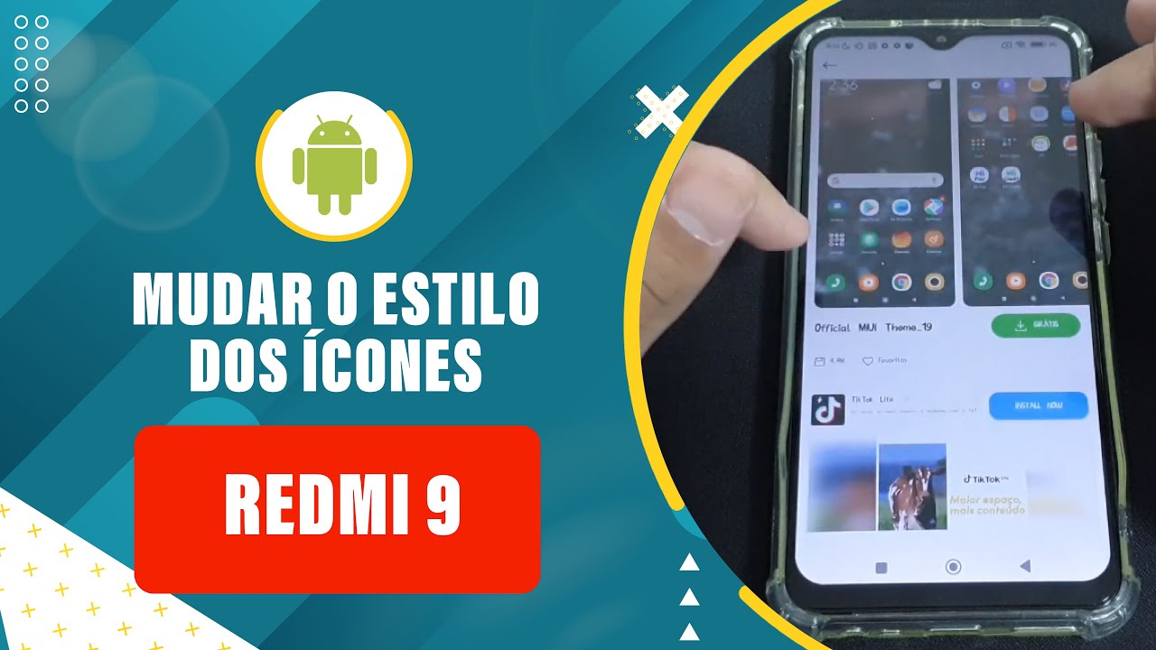 Como mudar o estilo dos ícones no seu Redmi 9 - passo a passo - YouTube