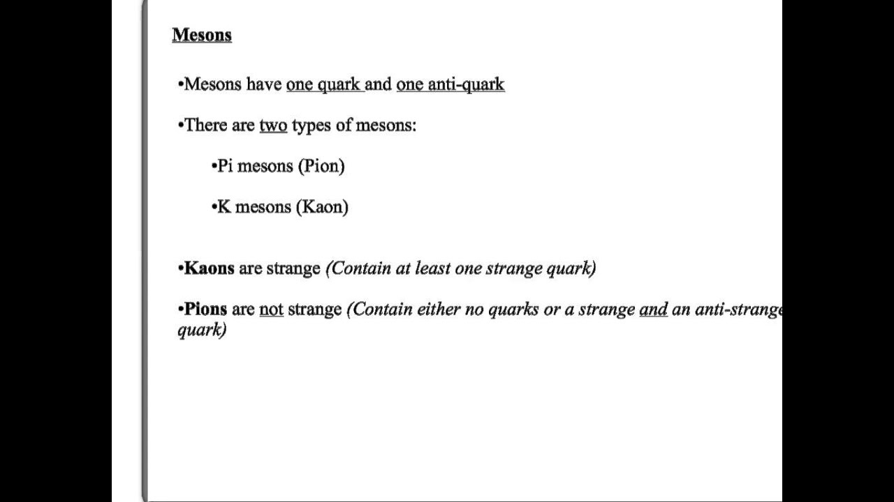 A Level Physics: AQA: Particle Physics: Hadrons - YouTube