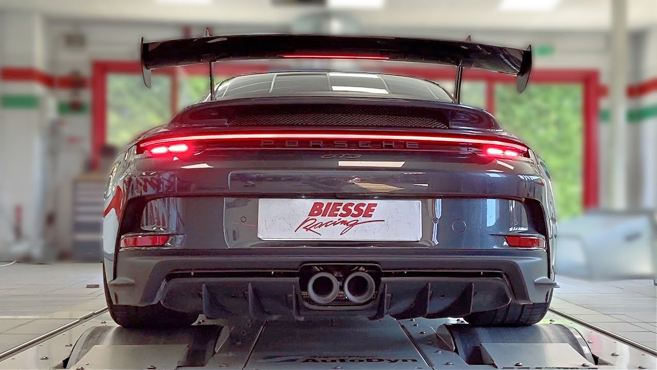 Porsche 992 GT3 with FULL Tubi Style Exhaust SCREAMING @ DYNO | 9000rpm ...