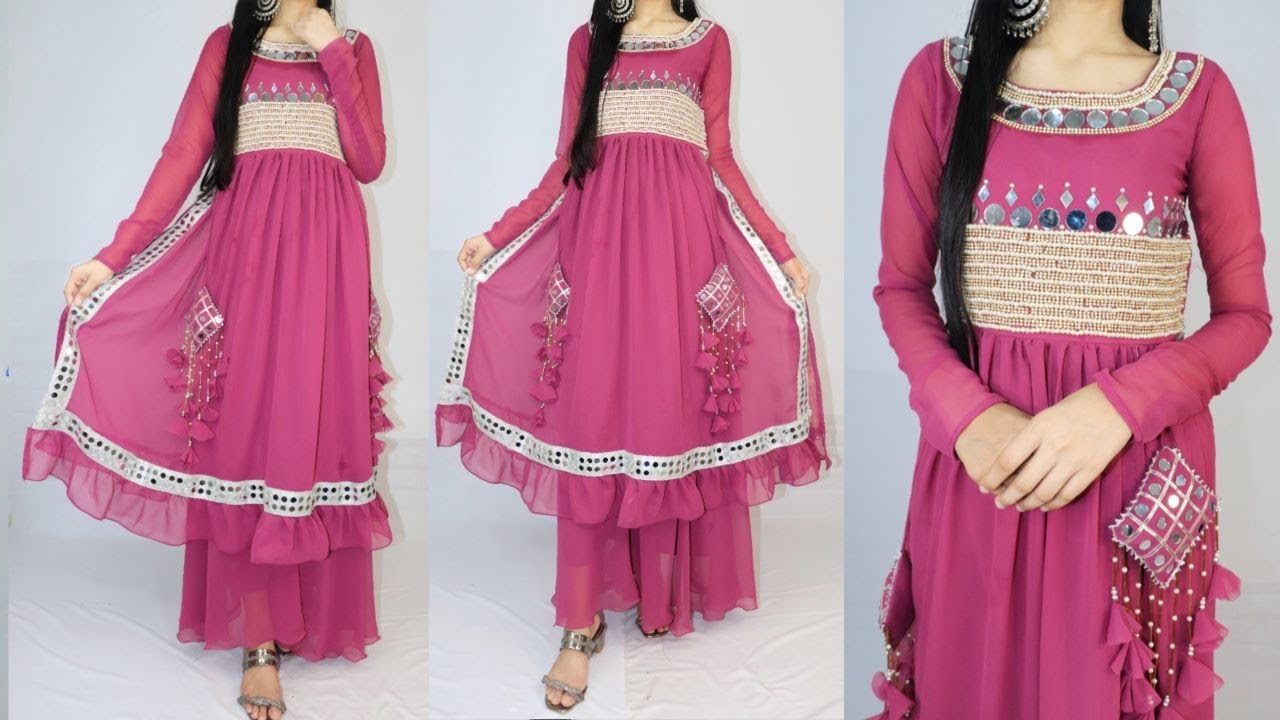 Naira Style Gathering Slits Frock Cutting and stitching/Umbrella ...