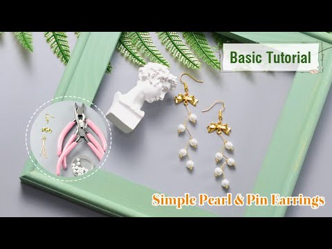 PandaHall Basic Jewelry Tutorial on Simple Pearl & Pin Earrings - YouTube
