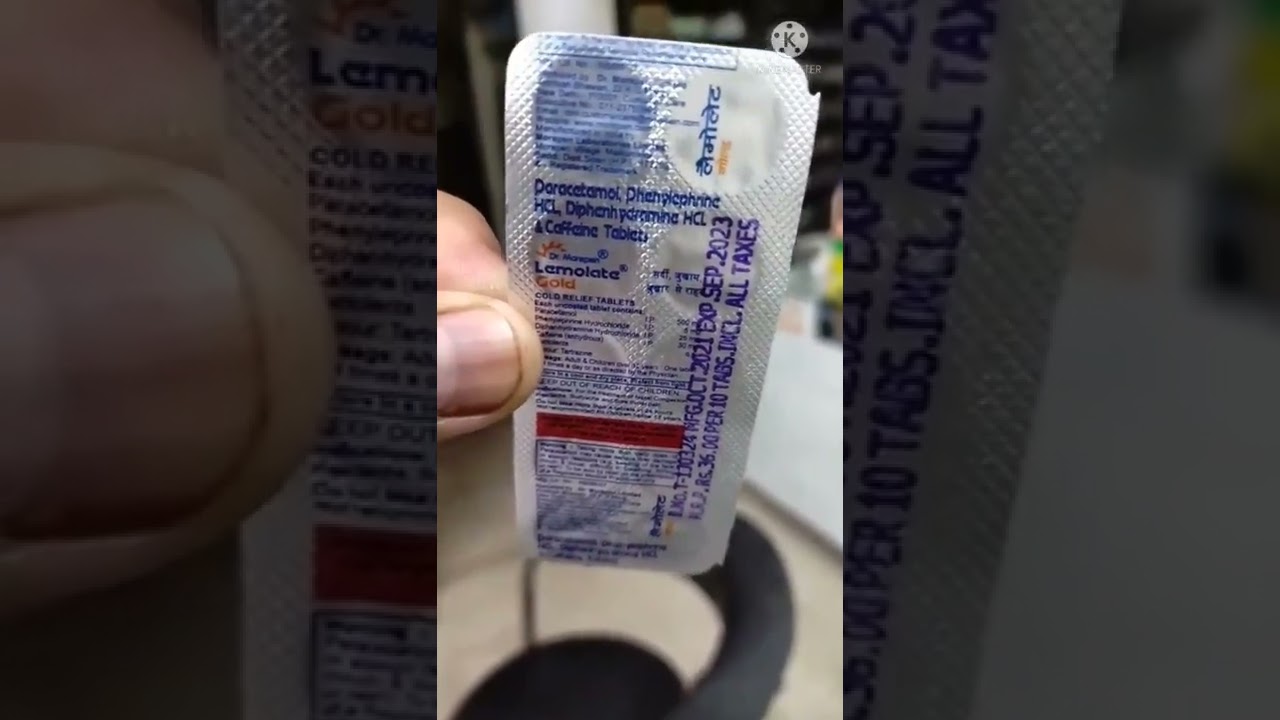 uses about Lemolate gold. paracetamol, phenylephrine Hcl ...