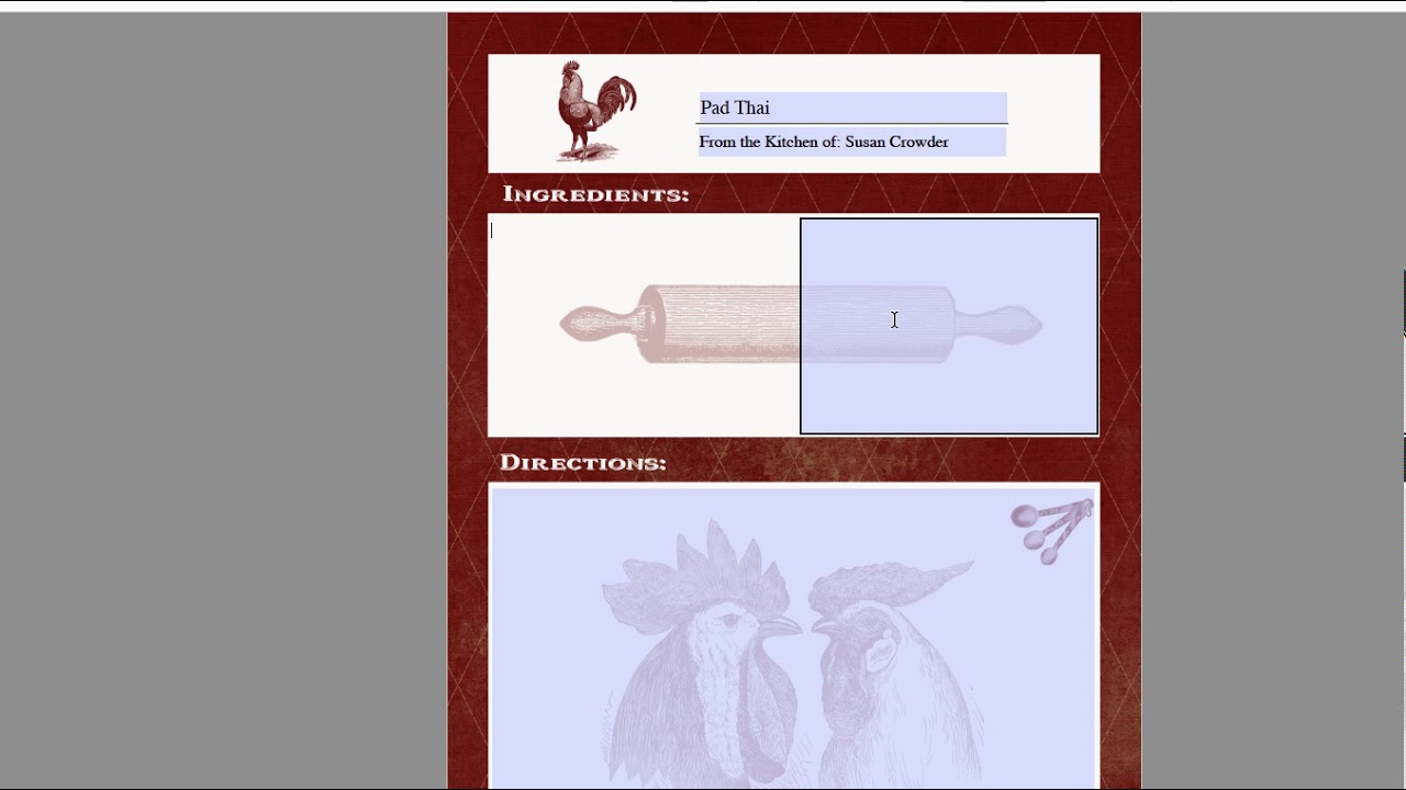Red Rooster Recipe Cards Instructional Video - YouTube