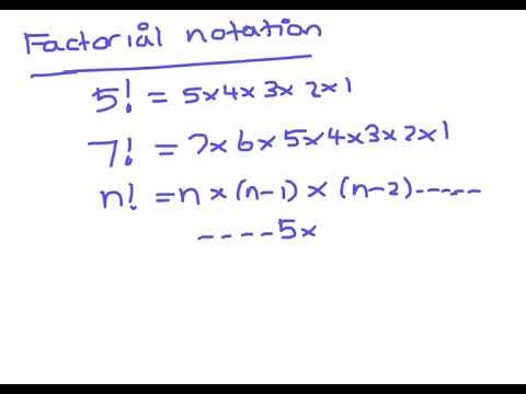 COMBINATORICS 2. Factorial Notation - YouTube