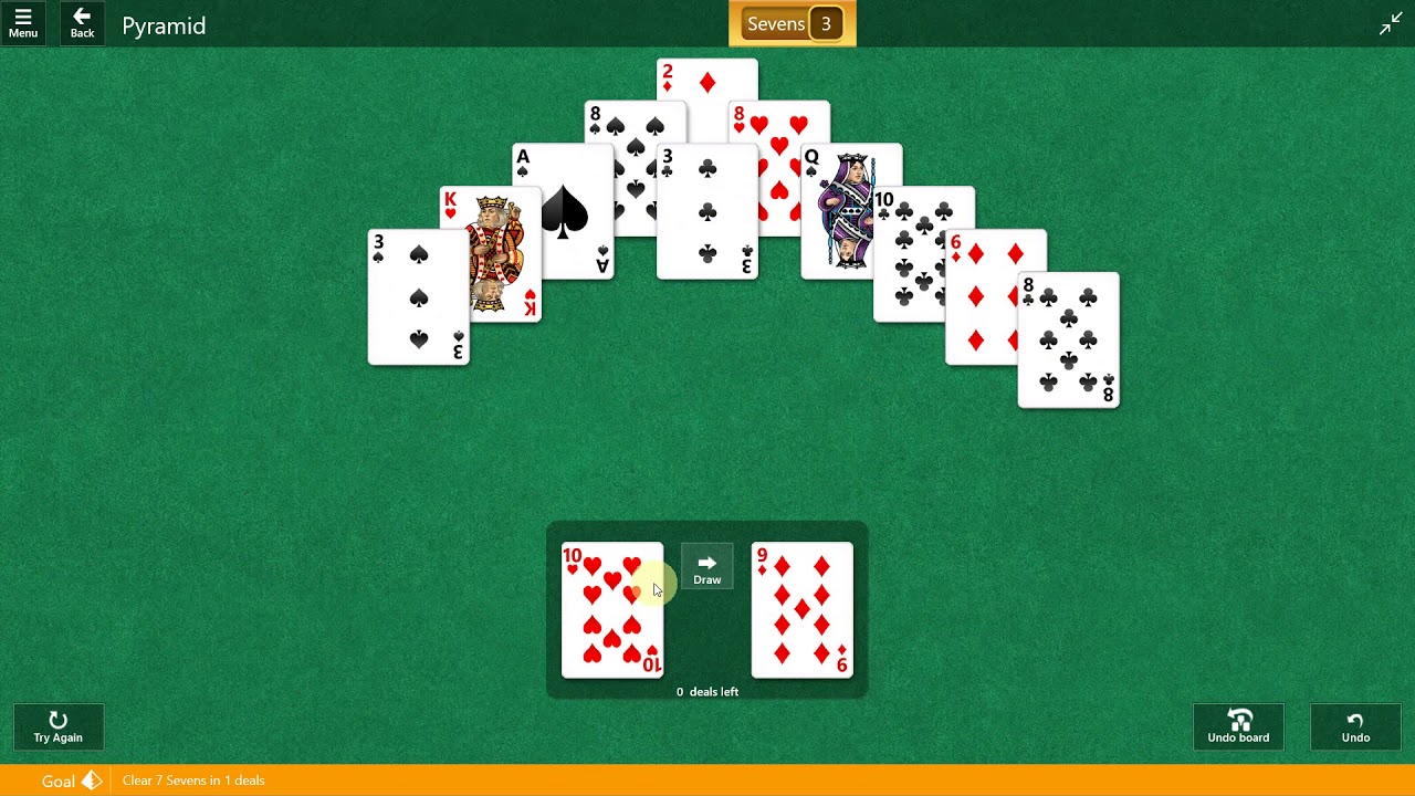 Microsoft Solitaire Collection - Pyramid - August 23 2017 - YouTube