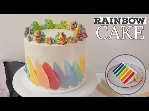 How to Make A Rainbow Cake | Easy Recipe | Just Cook! - YouTube