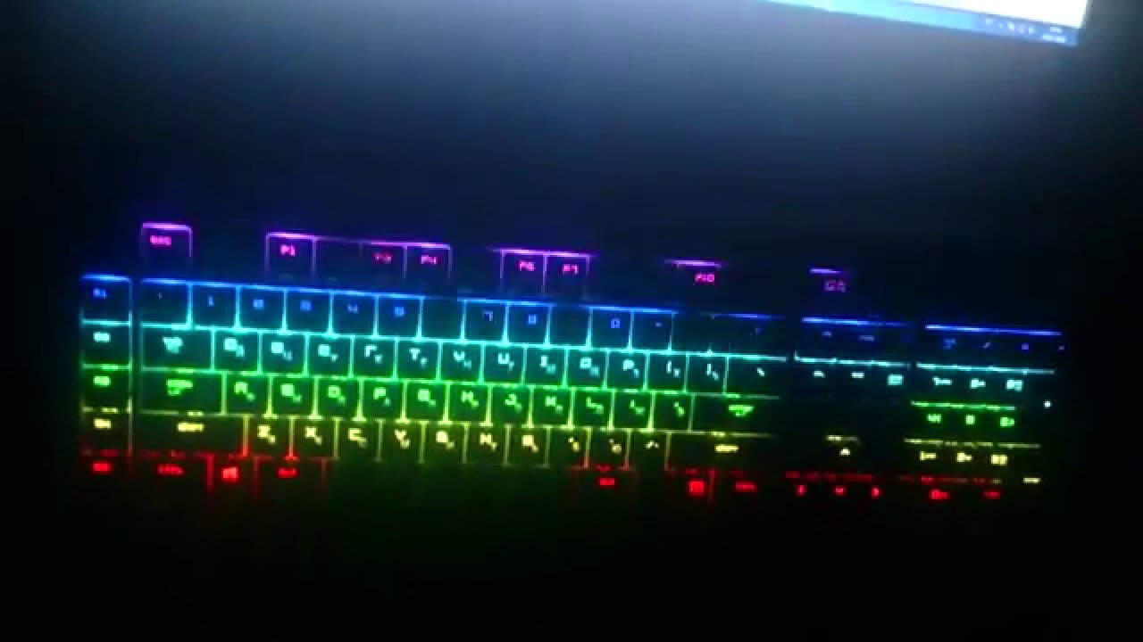 Razer blackwidow Chroma. Audio Visualizer. Bass Version - YouTube