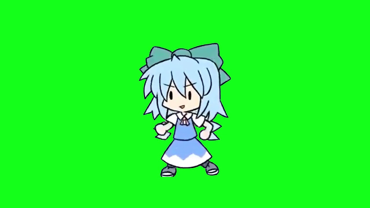 Green Screen Stock Material | Cirno Touhou Dancing from Scarlet Police ...