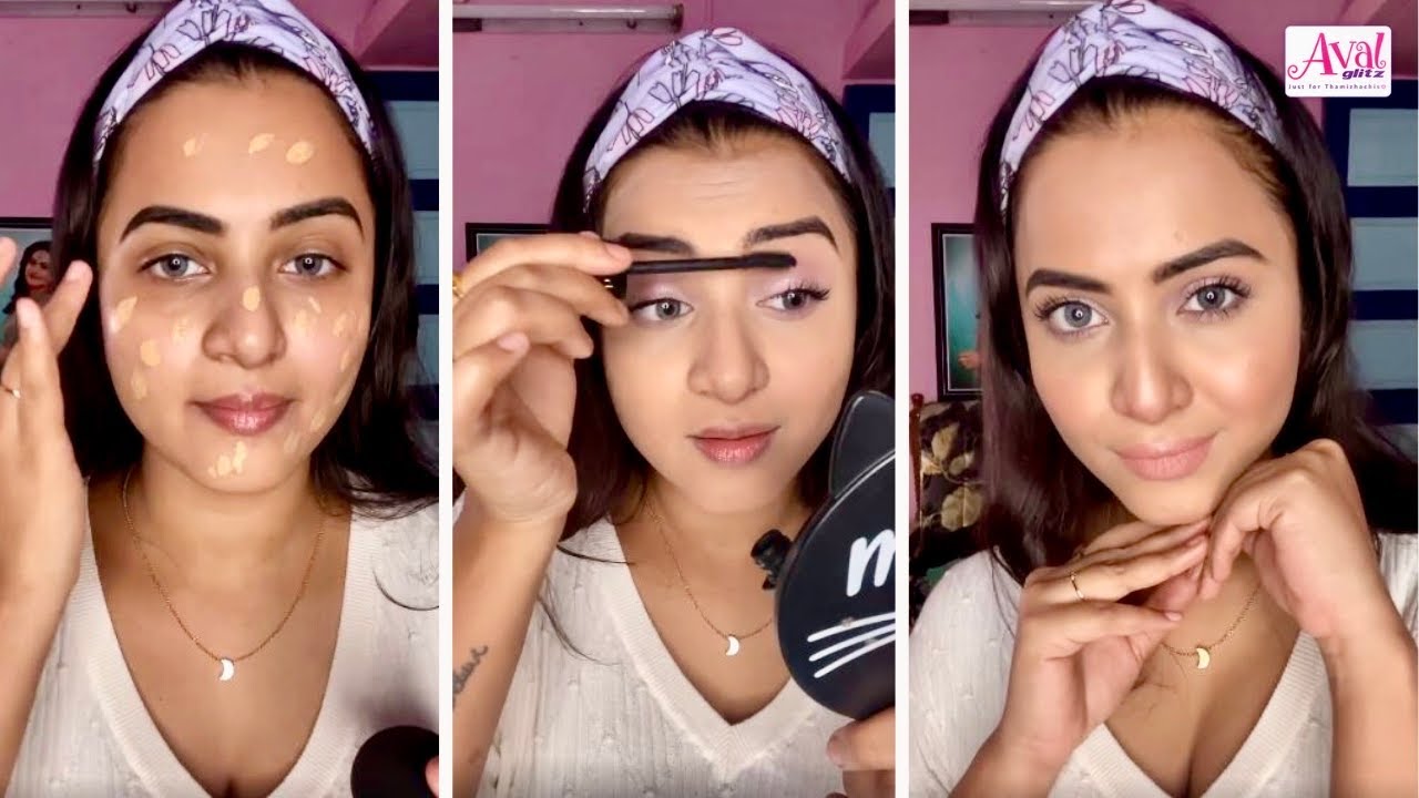 Flawless Base Makeup Tutorial | Janani, Vijay Tv, Tamil Actress | Aval ...