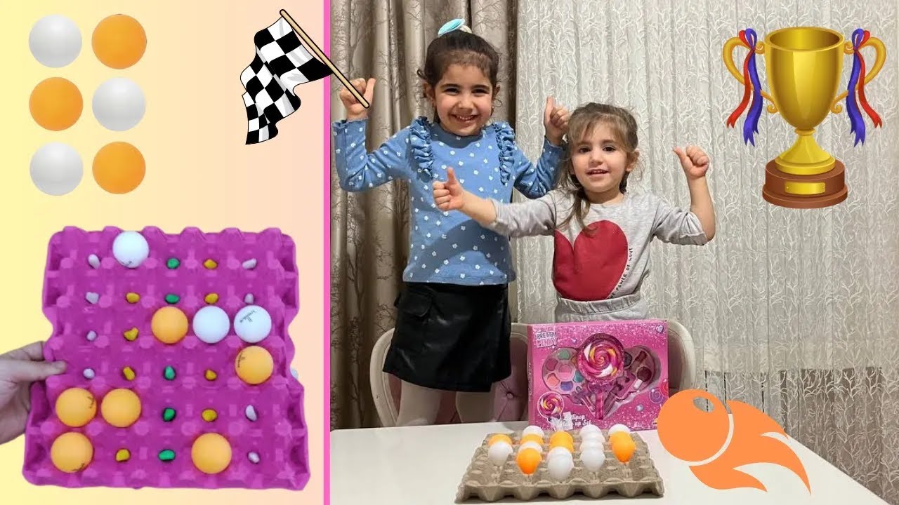 YUMURTA KOLİSİNDE PİNPON TOPU YARIŞMASI !! Çocuk Oyun Etkinleri - YouTube