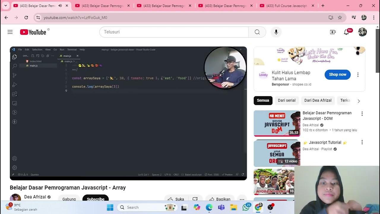 Dasar Pemrograman Mobile T3 (Menyimak Materi) - YouTube