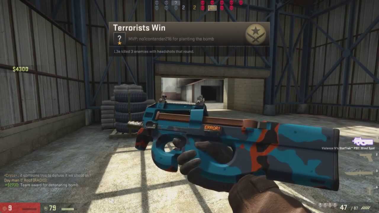 P90 Blind Spot StatTrak - Counter Strike Go Skin - YouTube