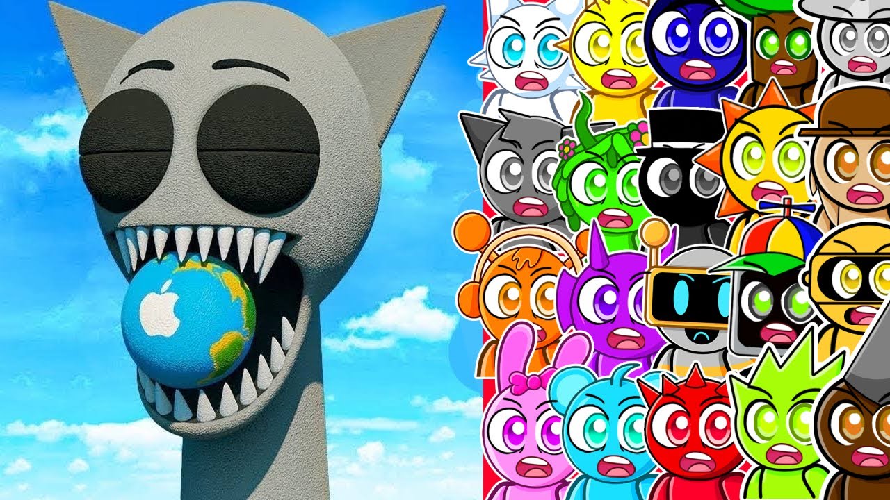 SPRUNKI vs GIANT EARTH - YouTube