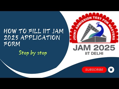How to fill IIT JAM 2025 Application Form - YouTube