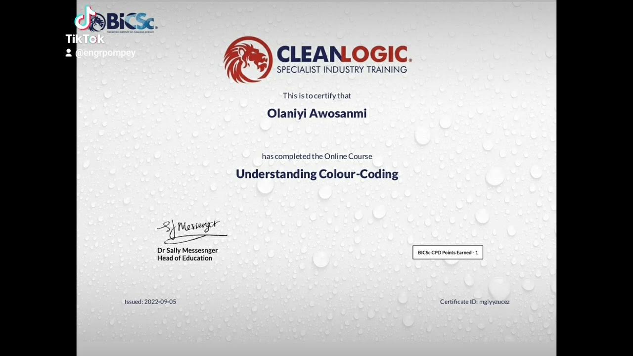 BICSc Certification- Understanding Color coding - YouTube