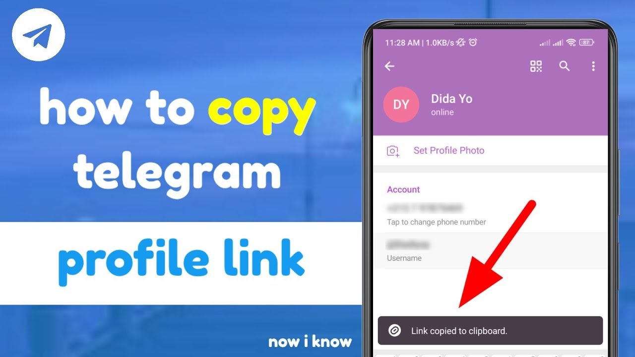 how to copy telegram profile link 2023 | how to get telegram profile ...