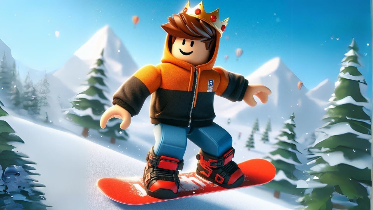 SNOWBOARD OBBY WINTER WORLD | ROBLOX | Mag Snowboarding Tayo Guys Plus ...