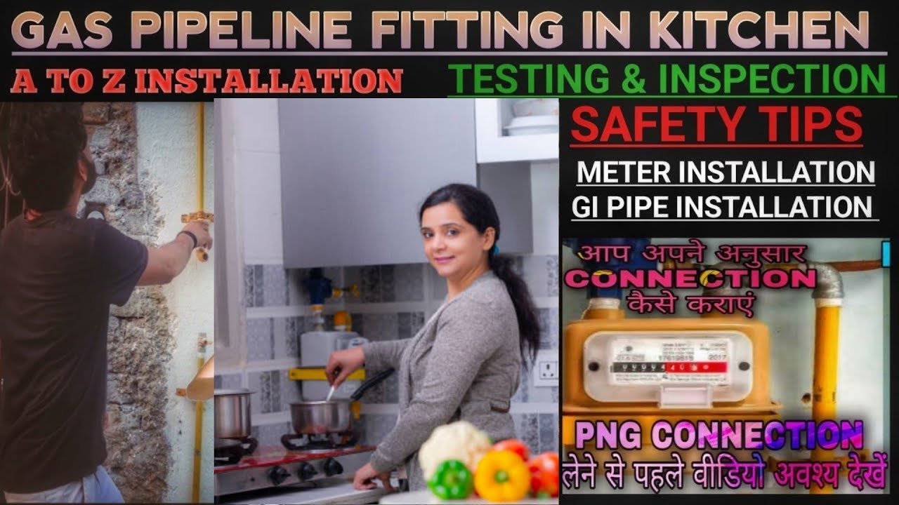 PNG PIPELINE INSTALLATION|GAS PIPELINE FITTING IN KITCHEN # ...