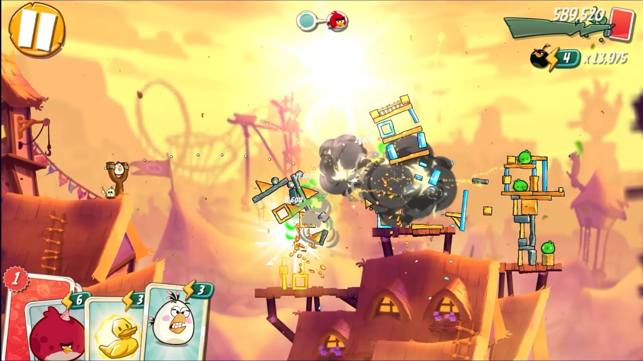 The Luckiest Single Shot to take down All Enemies | Angry Birds 2 - YouTube