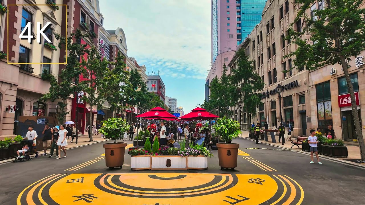 A true record of Qingdao Zhongshan Road in August 2024, which actually ...