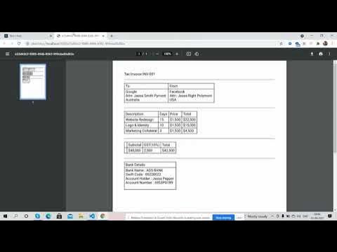 Reactjs Create Invoice Template and Export to PDF Working Demo - YouTube