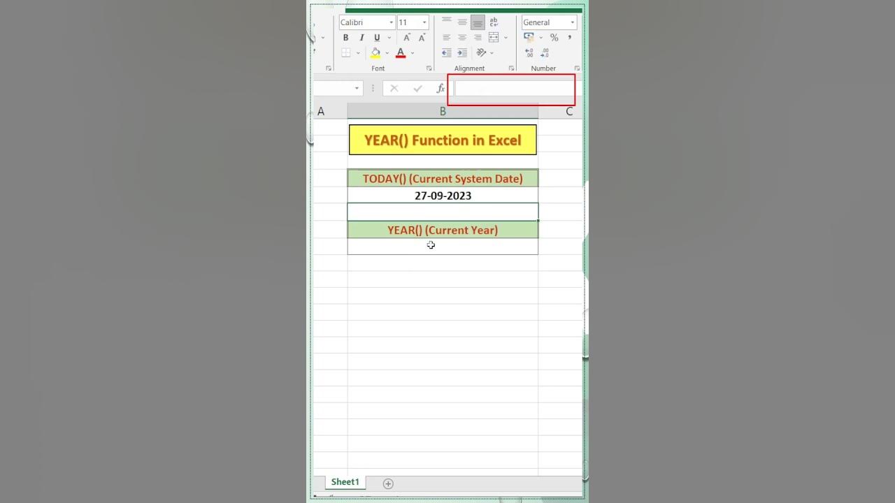 Day 28/100 | YEAR() Function in Excel | Excel Function | #shorts #youtubeshorts #excel #function ...