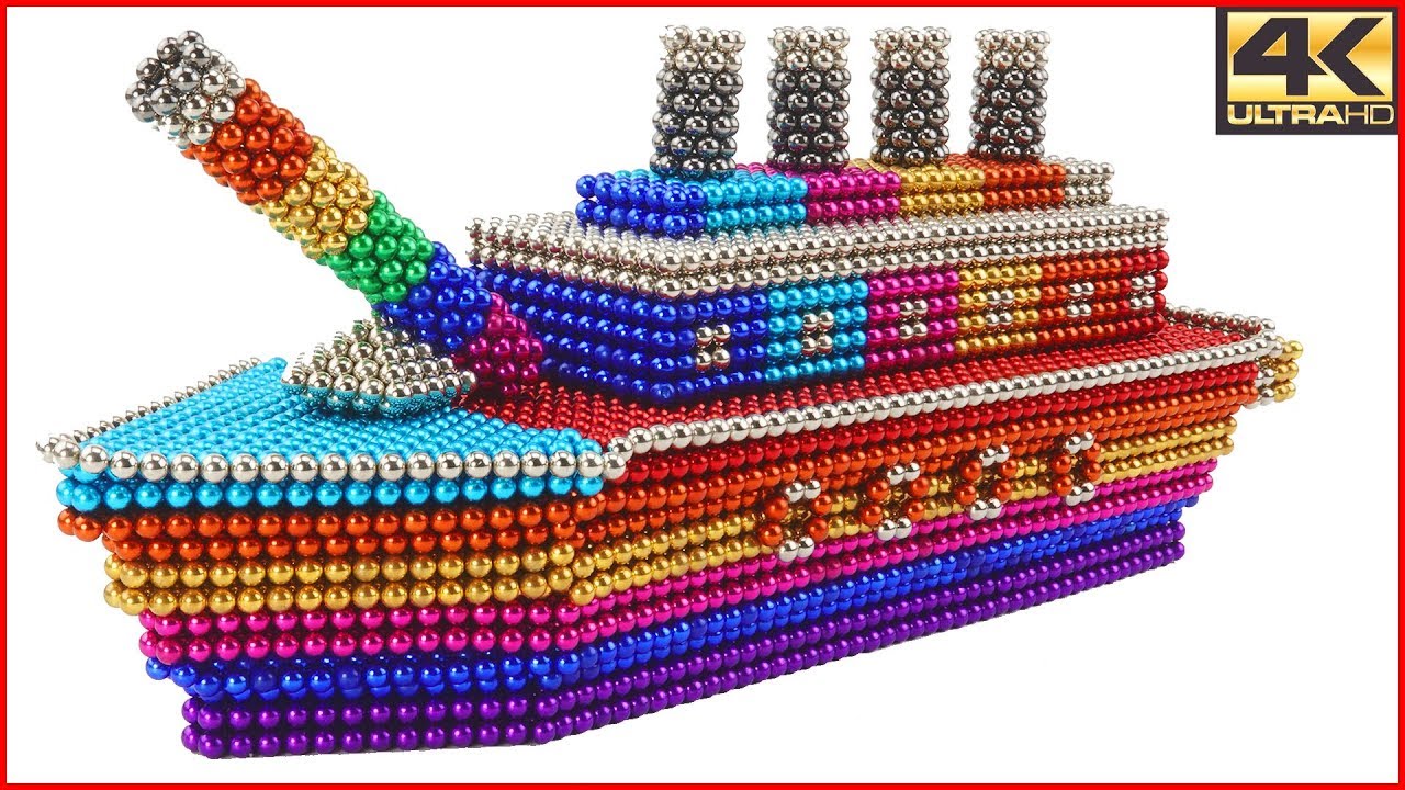 ASMR | How to Make Battleship from Rainbow Magnetic Balls - Oddly ...