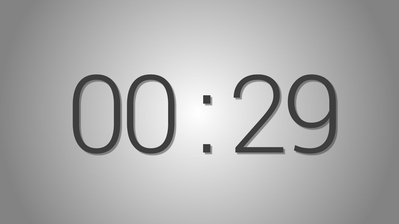 29 Seconds countdown Timer - Beep at the end | Simple Timer (twenty ...