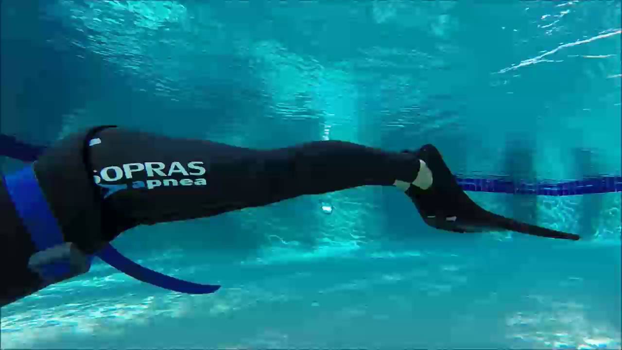 monofin pool demonstration session - YouTube