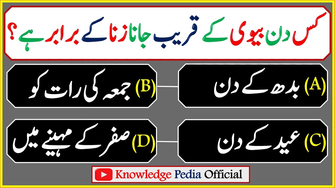 Islamic Questions & Answers | Islamic Common Sense Paheliyan Urdu ...